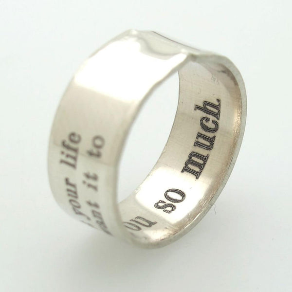 Personalisierter Ring aus reinem Silber -Sterling Silber Ring Geschenk ...